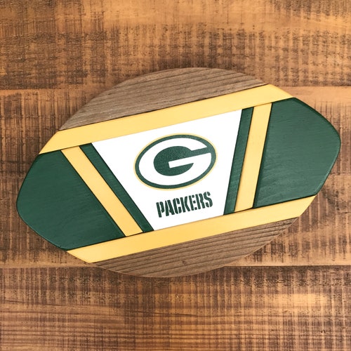 Green Bay Packers Reclaimed Wood Football | Etsy