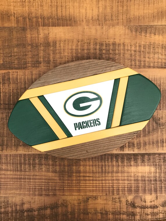 Green Bay Packers Reclaimed Wood Football | Etsy