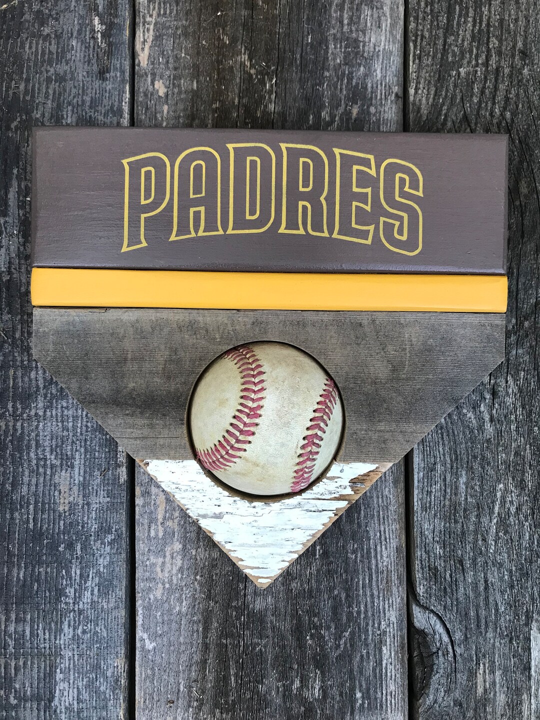 San Diego Padres Reclaimed Wood Home Plate Wall Art - Etsy