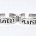 RTS Player 1 and Player 2 Ring Set, Best Friend Rings, Couple Rings ...