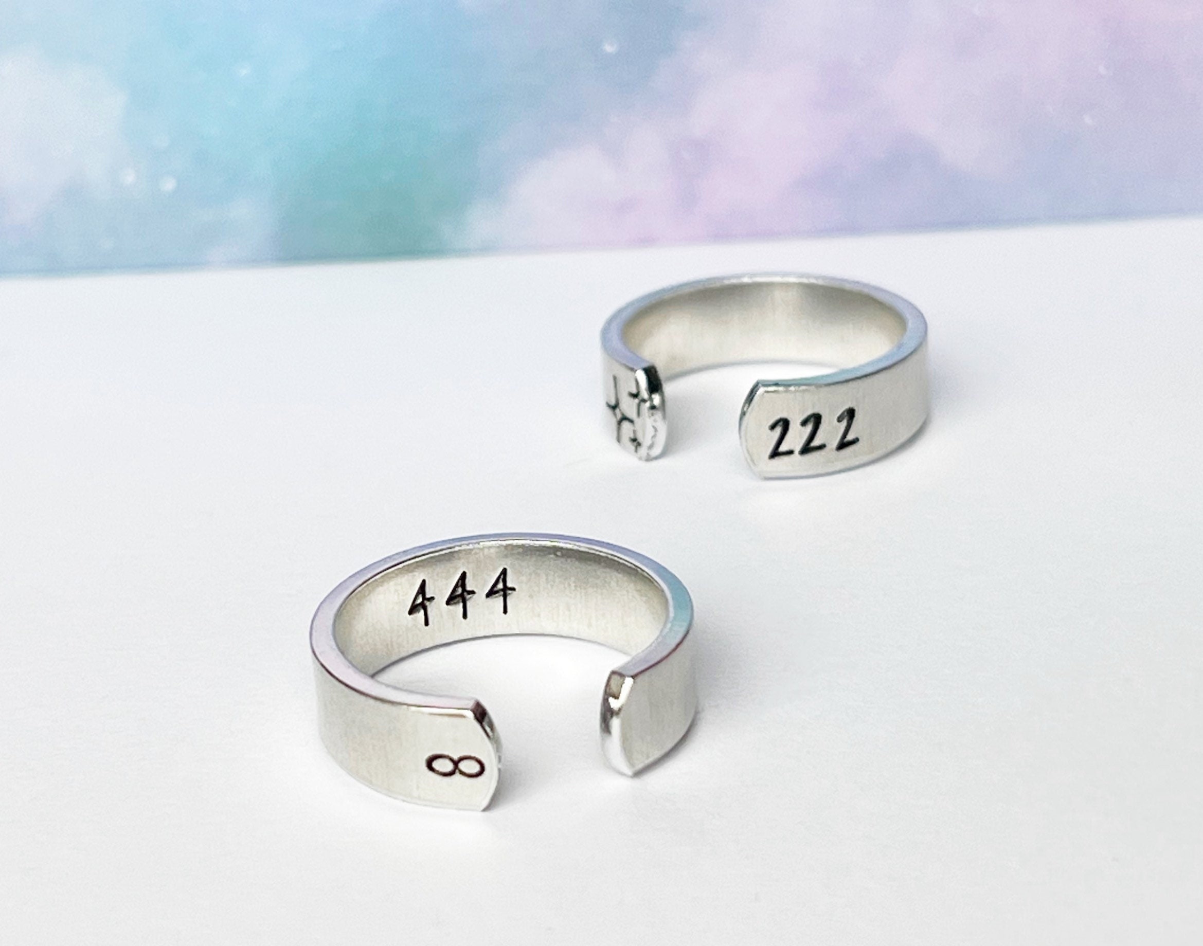 Angel Number Ring Adjustable Ring Hypoallergenic Aluminum | Etsy