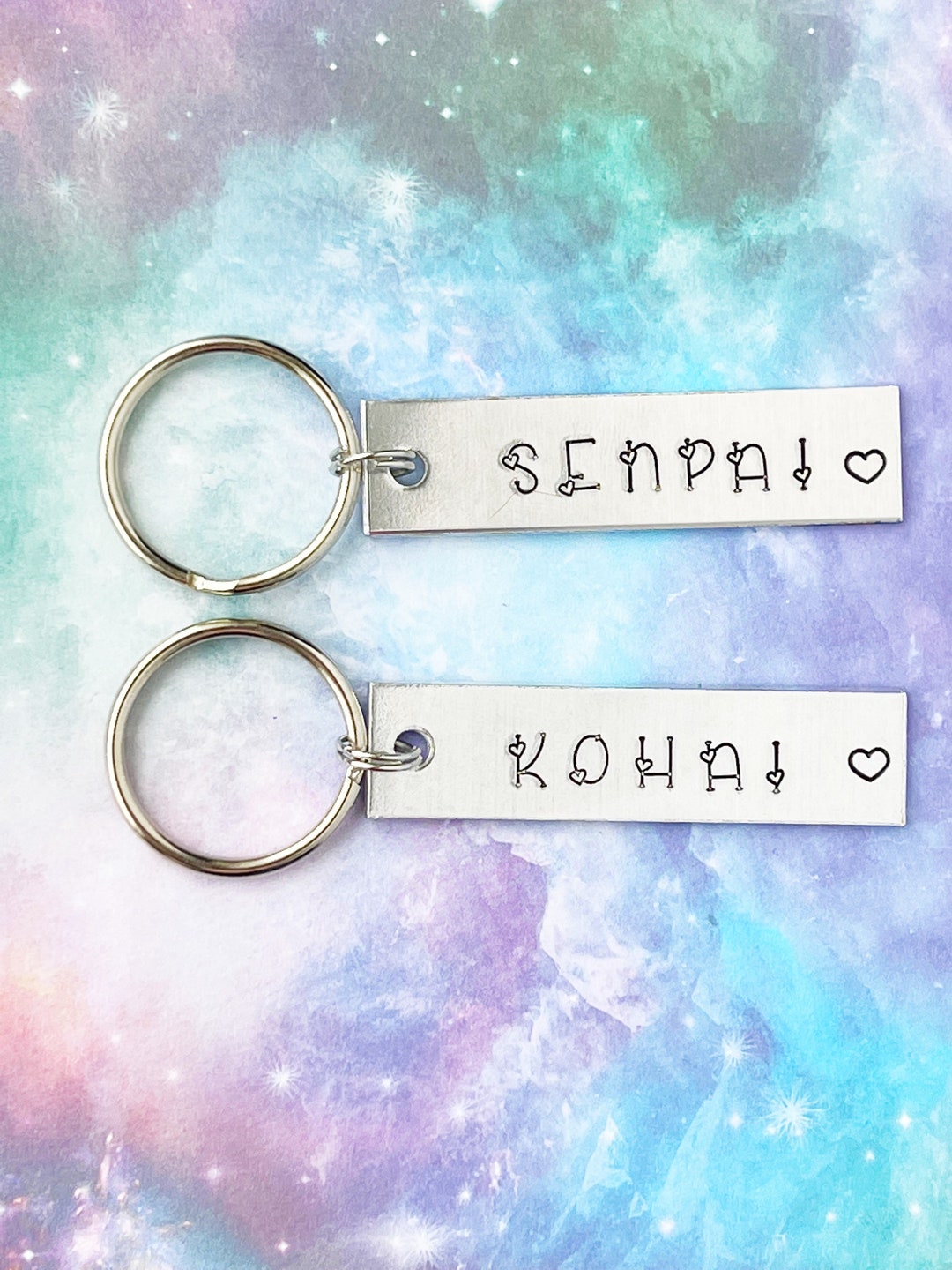SENPAI and KOHAI Keychain Set, Senpai and Kouhai, Anime Bffs, Gift for ...