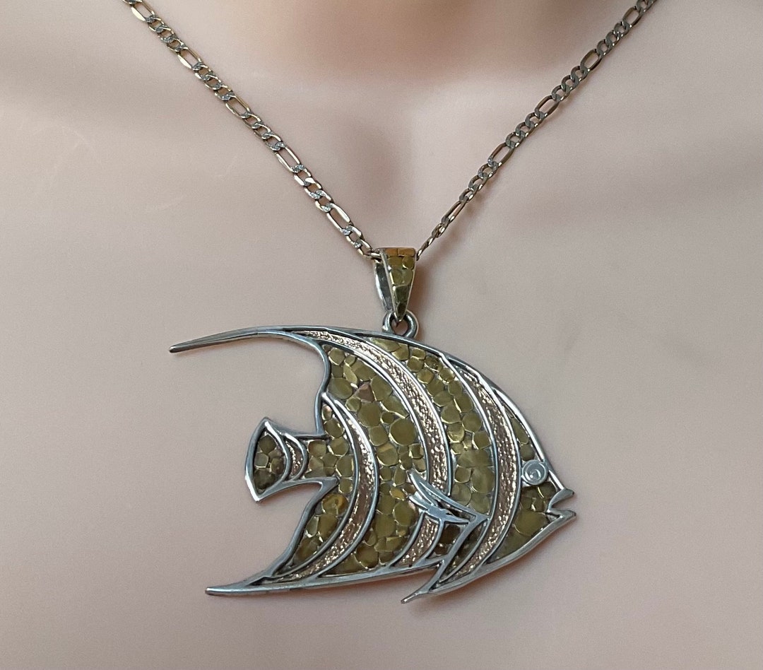 Unique Angelfish Pendant - Etsy