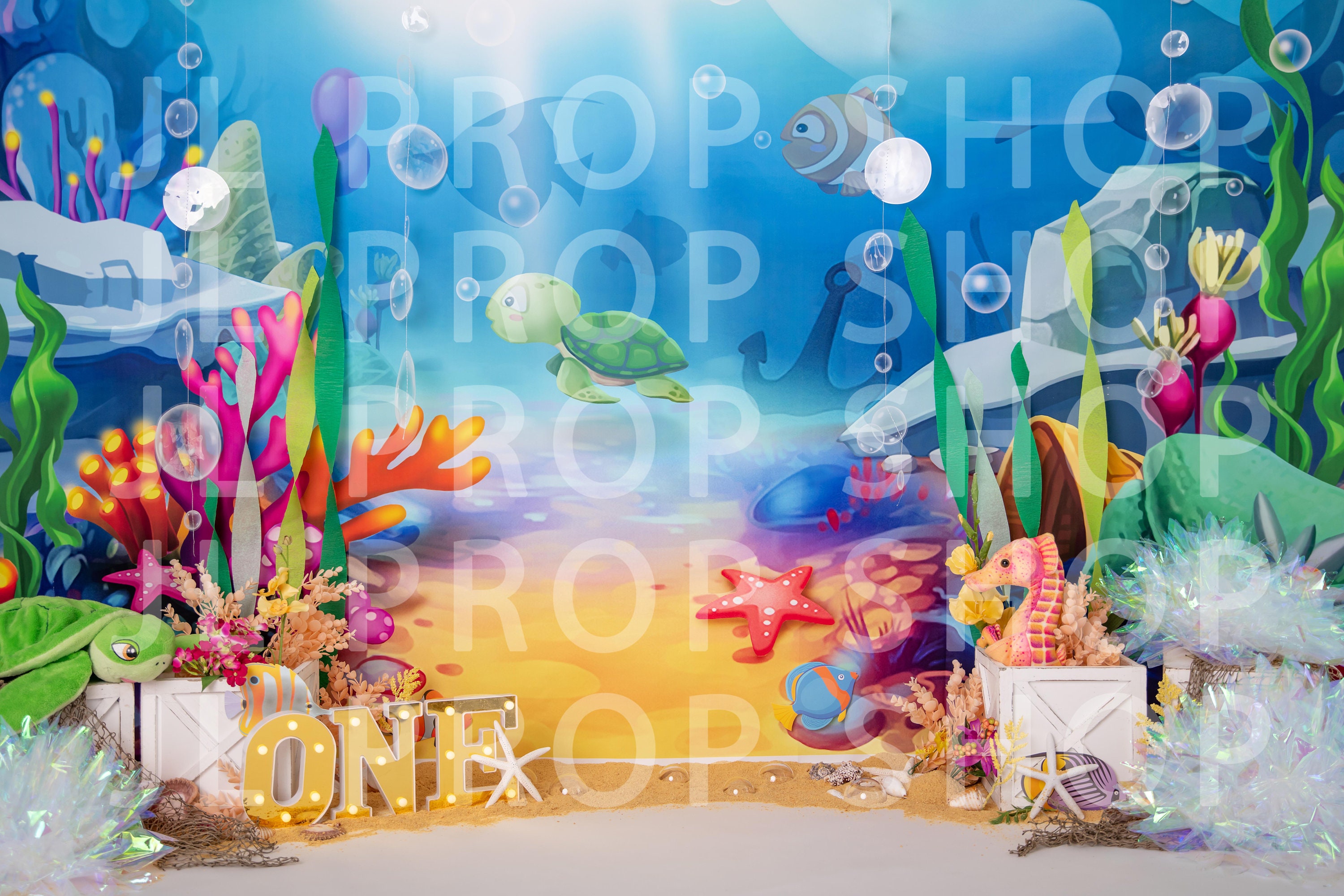 Under the Sea Party Birthday Digital Image Backdrop for Photography ...