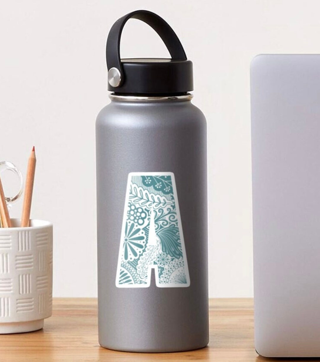 Teal Alphabet Doodle Stickers - Etsy