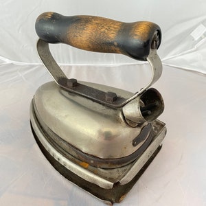 Antique Universal Wrinkle Proof Electric Iron With Safety Stand, No Plug, Vintage Vintage ...