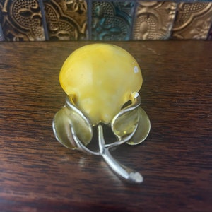 Vintage Enamel Yellow Pear Pin, Vintage Pear Brooch, Enameled Pear Pin ...
