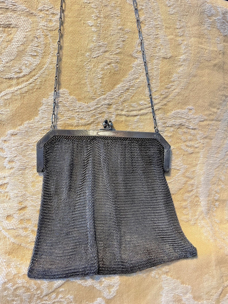 Whiting & Davis Co Mesh Bag, Flapper Handbag, 1920's Soldered Mesh ...