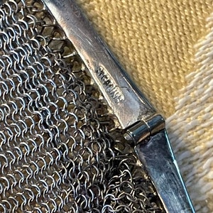 Antique Whiting & Davis Co. Sterling Chain Mesh Handbag, Sterling Mesh ...