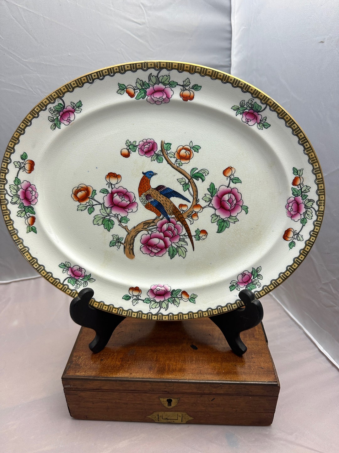 Oval 12" Platter F. Winkel WHIELDON WARE PHEASANT - Etsy