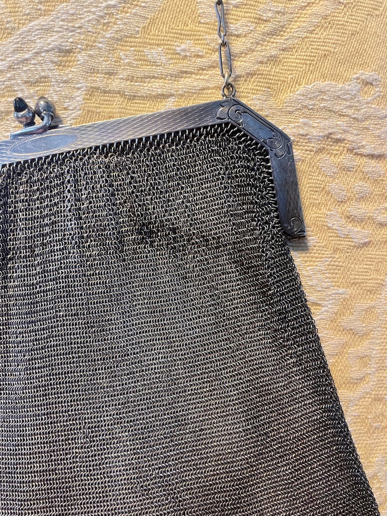 Whiting & Davis Co Mesh Bag, Flapper Handbag, 1920's Soldered Mesh ...