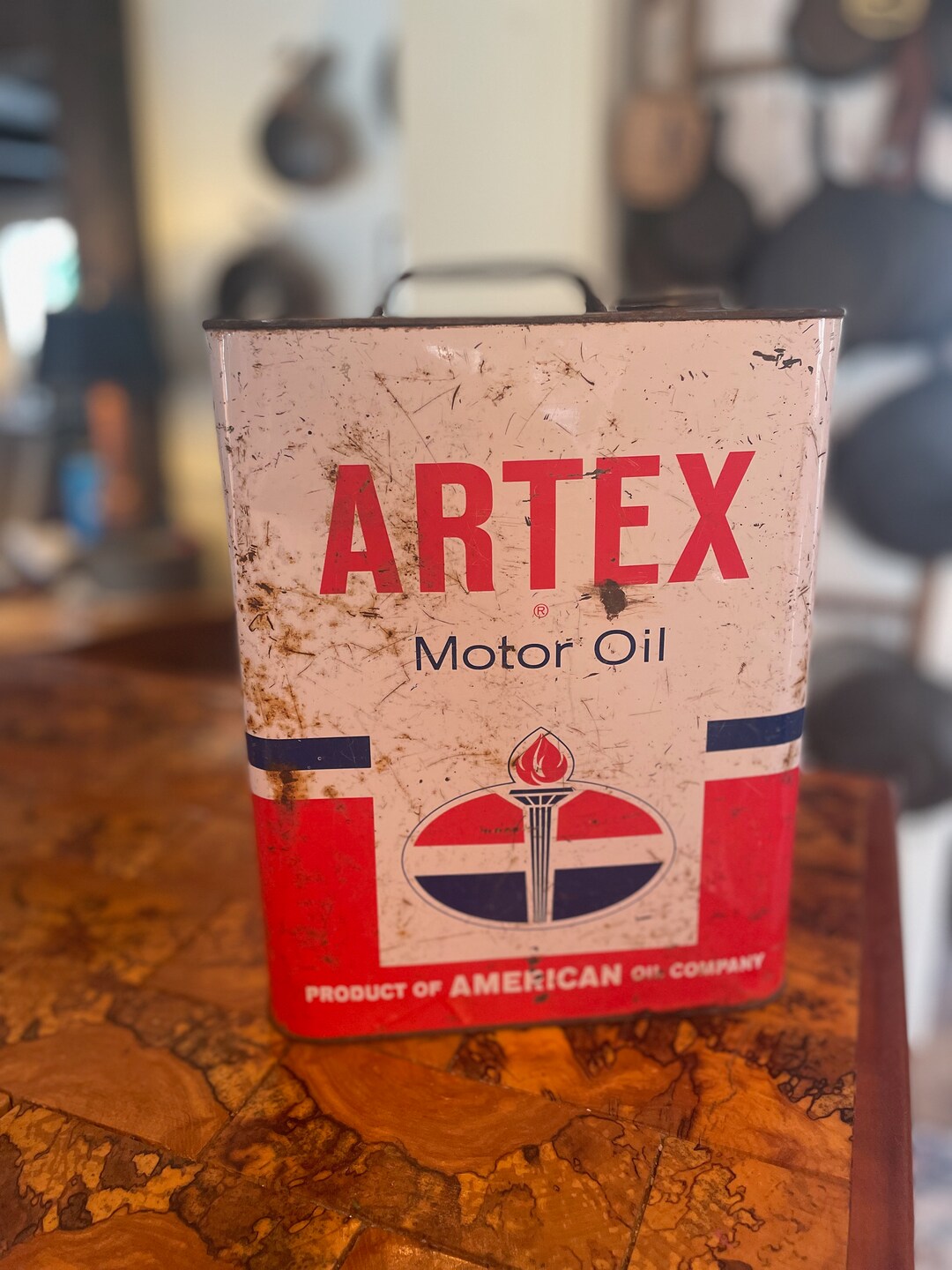 Vintage ARTEX Motor Oil Can: 2 Gallon Antique Collectible - Etsy