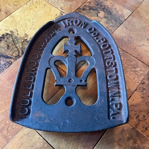 Antique Iron Trivet, Colebrookdale Iron Co Potterstown PA. Cast Iron ...