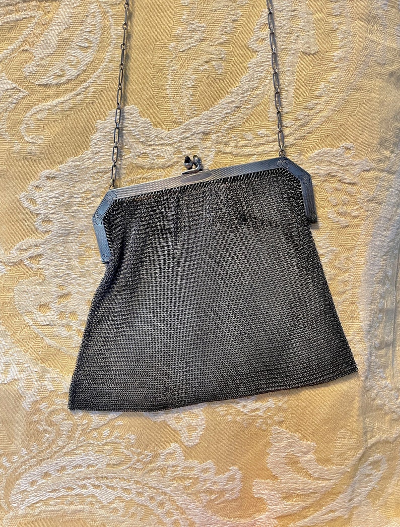 Whiting & Davis Co Mesh Bag, Flapper Handbag, 1920's Soldered Mesh ...
