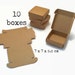 10x KRAFT BOXES 7x7 Cm paper Box, Wedding Favor Box, Jewelry Box, Gift ...