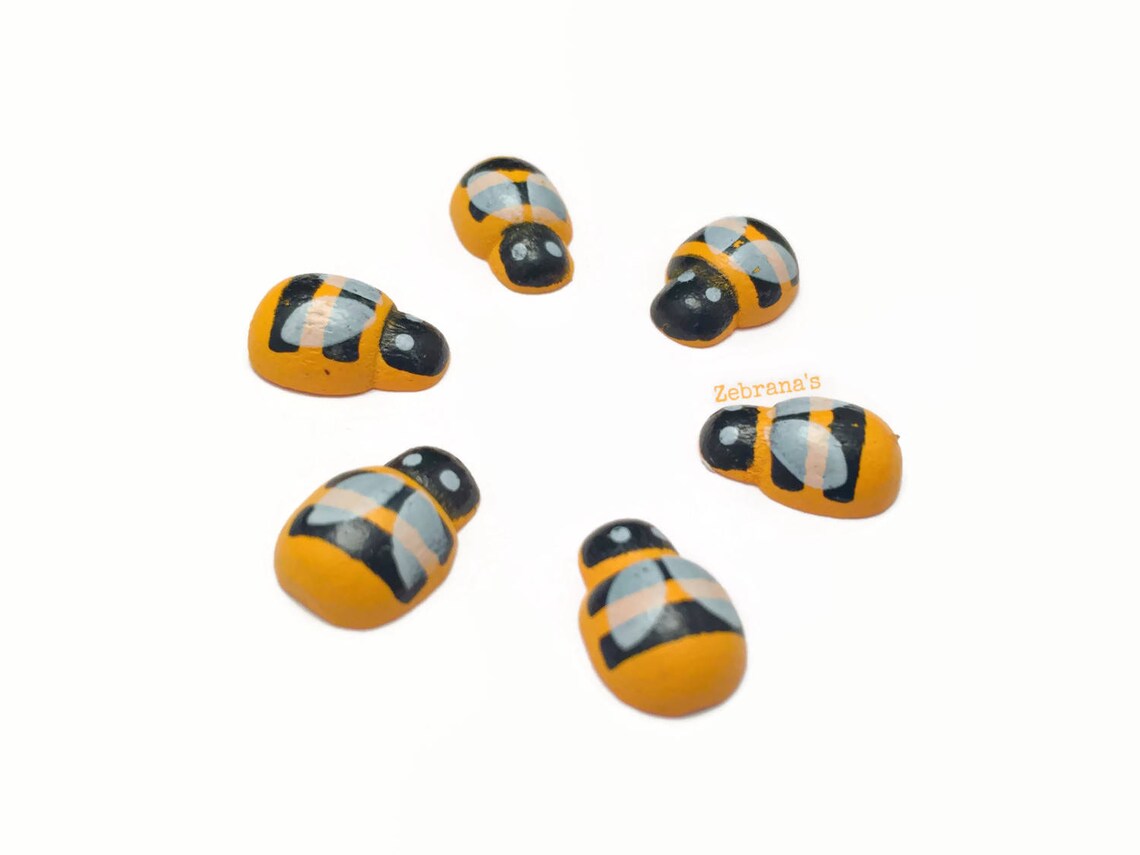 Bumble Bee Magnets (fridge Magnets, Wood Bee, Handmade Refrigerator ...