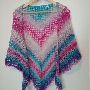 Soft Summer Shawl Beautiful Handmade Crochet Triangle Shawl - Etsy