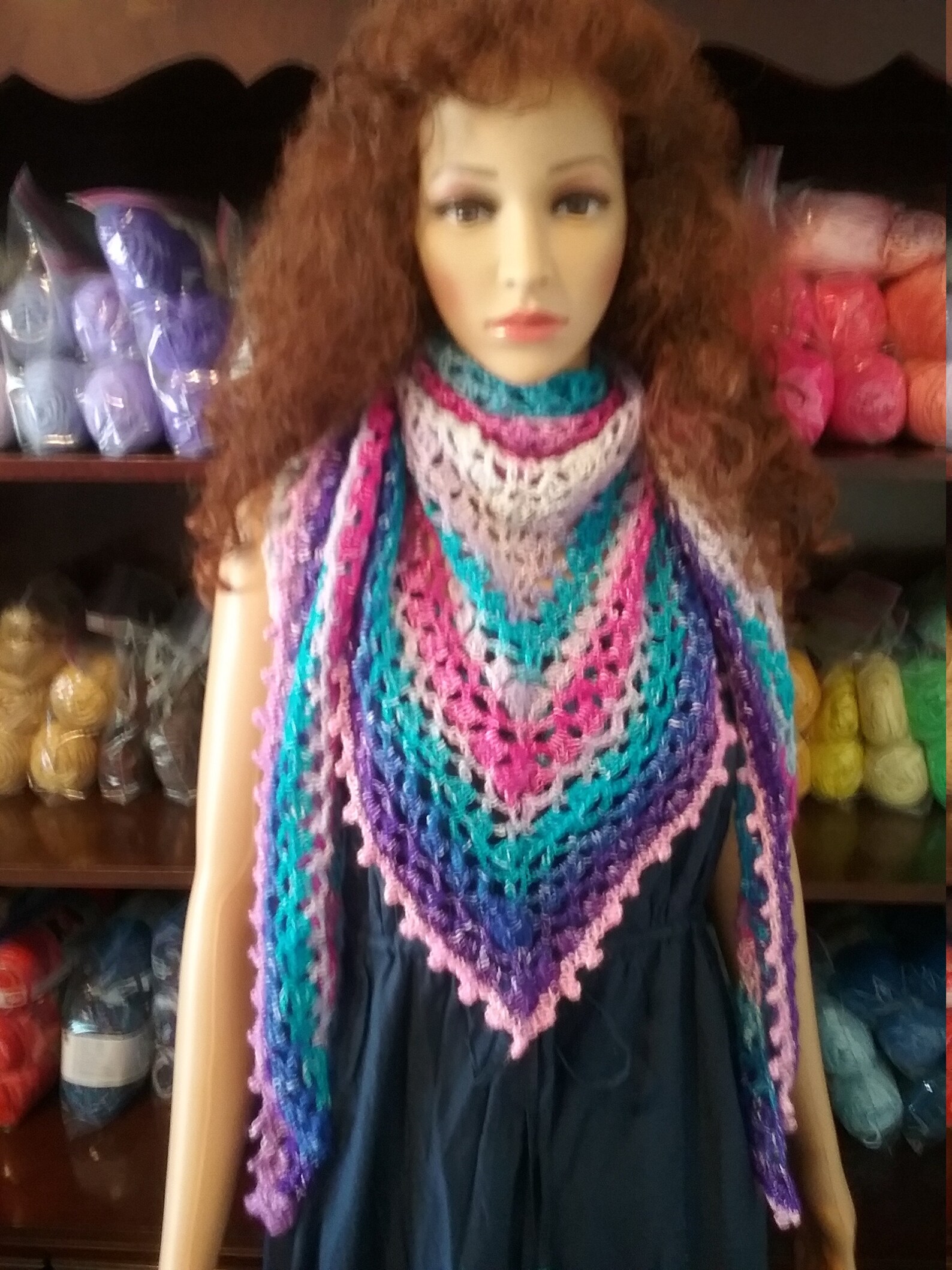 Soft Summer Shawl Beautiful Handmade Crochet Triangle Shawl | Etsy