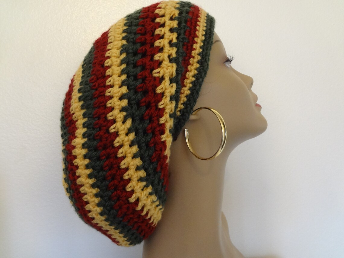 Rasta Hat Rasta Tam Dreadlocks Hat Slouchy Hat | Etsy