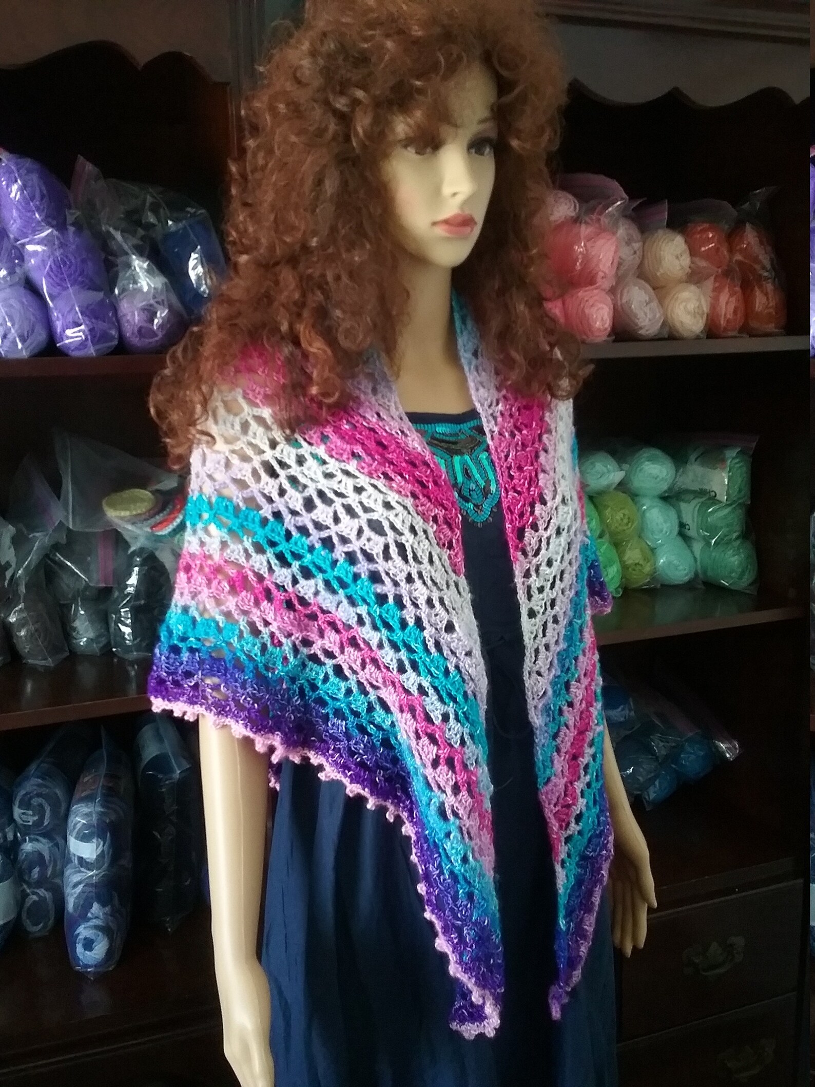 Soft Summer Shawl Beautiful Handmade Crochet Triangle Shawl | Etsy