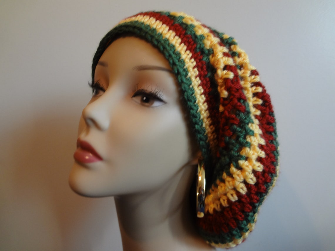 Rasta Hat Rasta Tam Dreadlocks Hat Slouchy Hat | Etsy