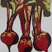 Beet Print, Fruit and Vegetable Kitchen Décor, Original Linocut Colour ...