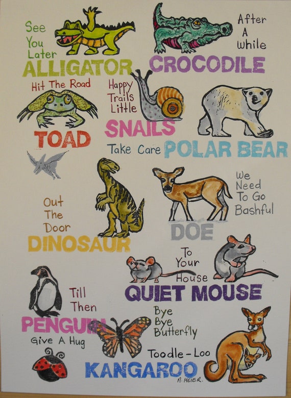 See You Later Alligator Cute Goodbye Sayings Modern Kids | Etsy