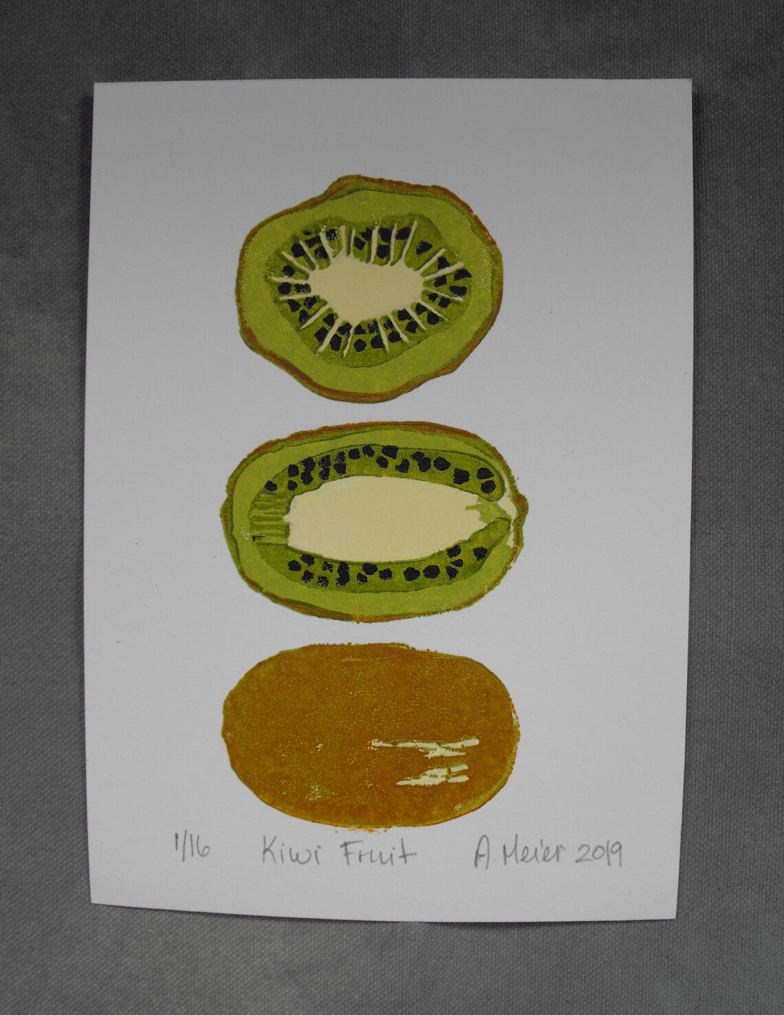 Kiwi Fruit Print Fruit and Vegetable Kitchen Décor Original | Etsy