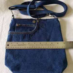 Small Denim Purse, Recycled Jeans Shoulder/crossbody Bag, Washable, Eco ...