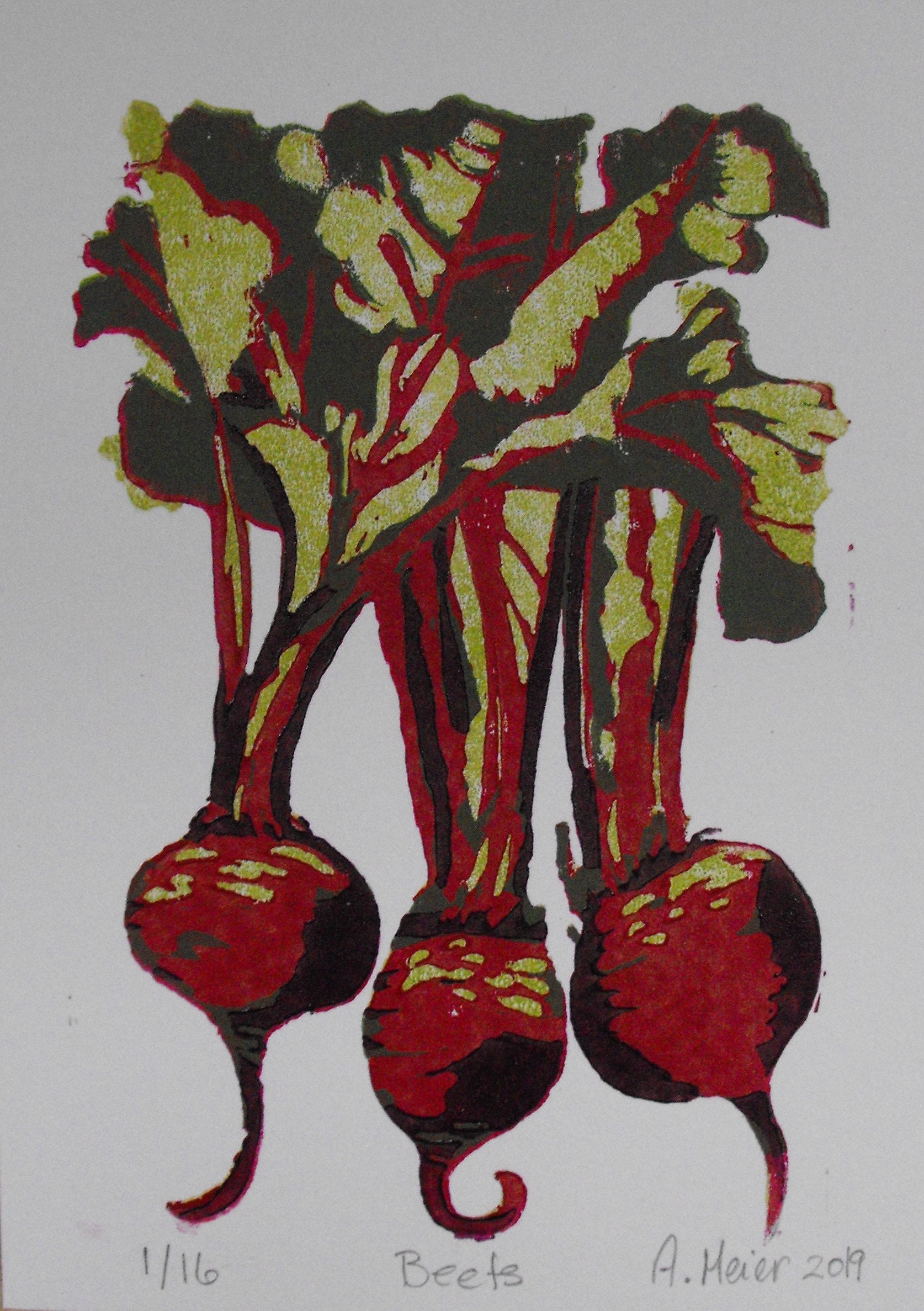 Beet Print Fruit and Vegetable Kitchen Décor Original - Etsy Canada