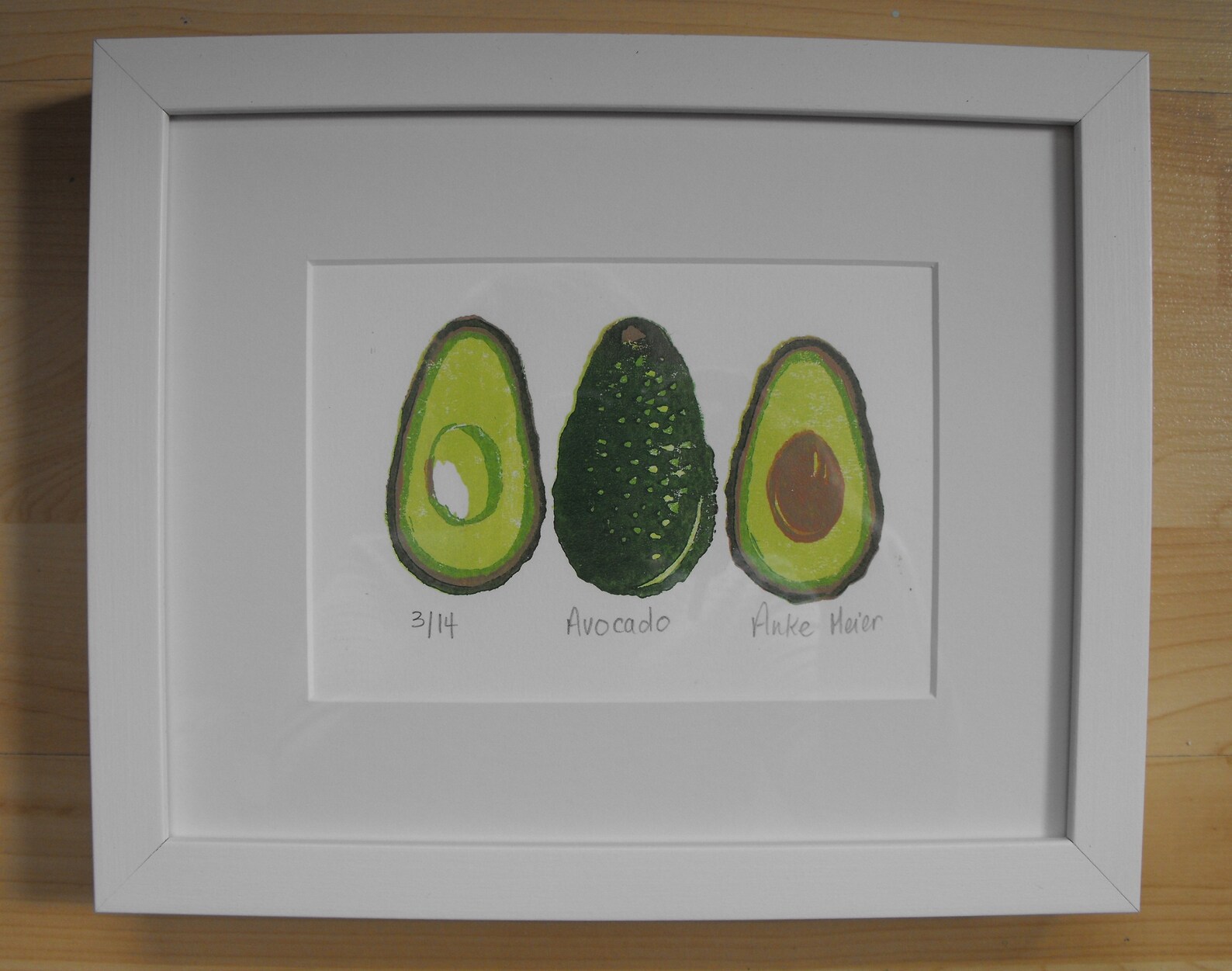 Avocado Print Fruit and Vegetable Kitchen Décor Original | Etsy