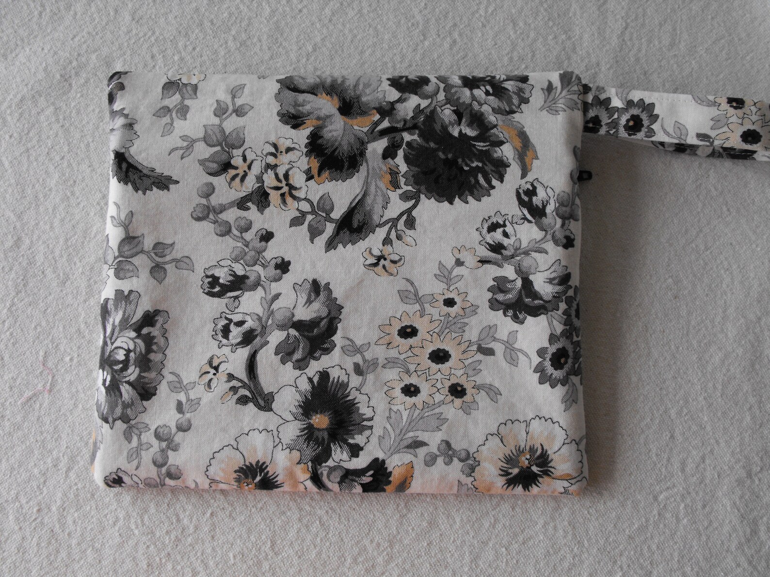 Hand Sewn Fully Lined Cotton Front Zipper Pouch With Strap | Etsy