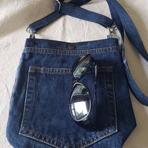 Small Denim Purse, Recycled Jeans Shoulder/crossbody Bag, Washable, Eco ...