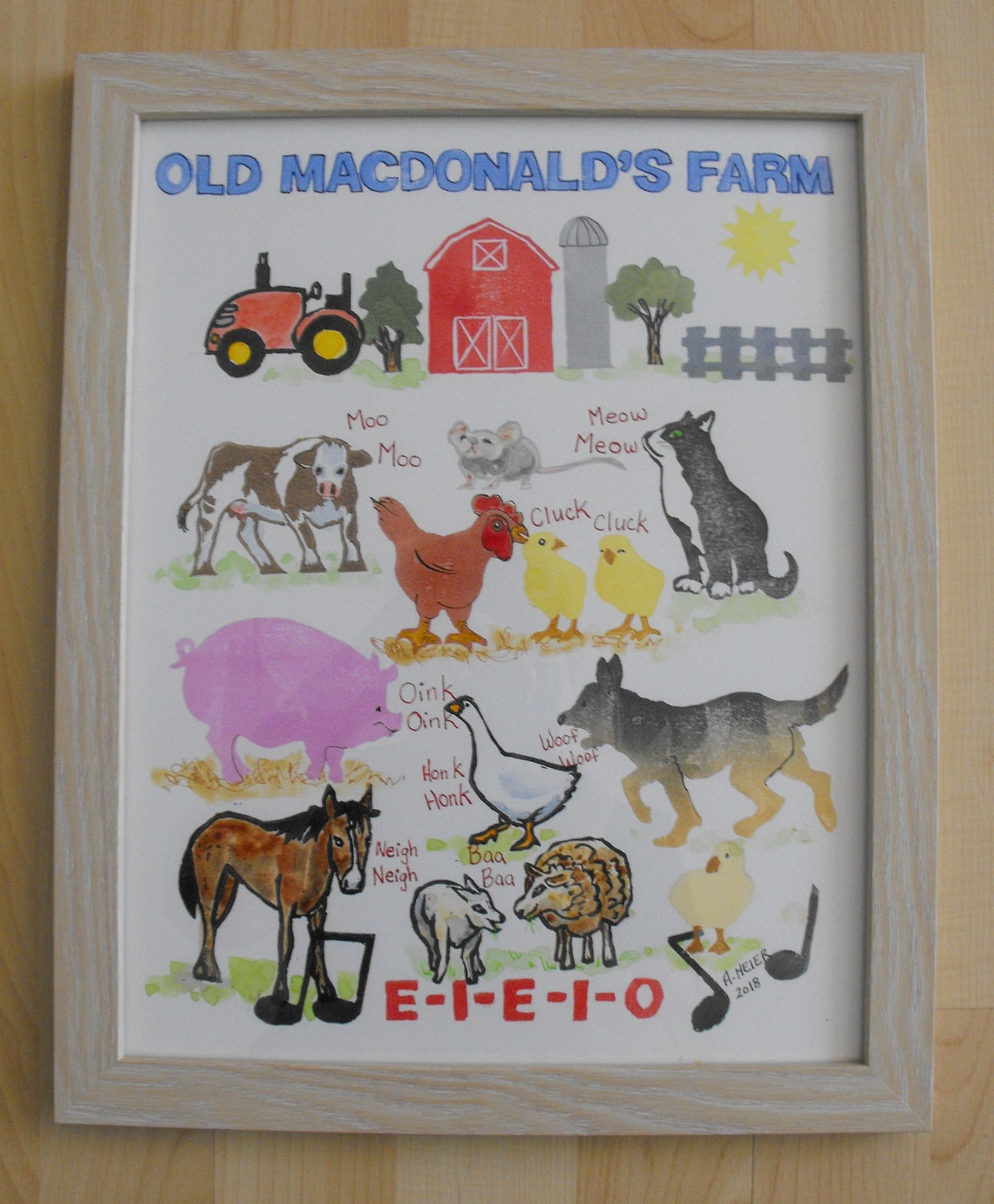 Old Macdonald Had a Farm Popular Kindergarten Song Original - Etsy