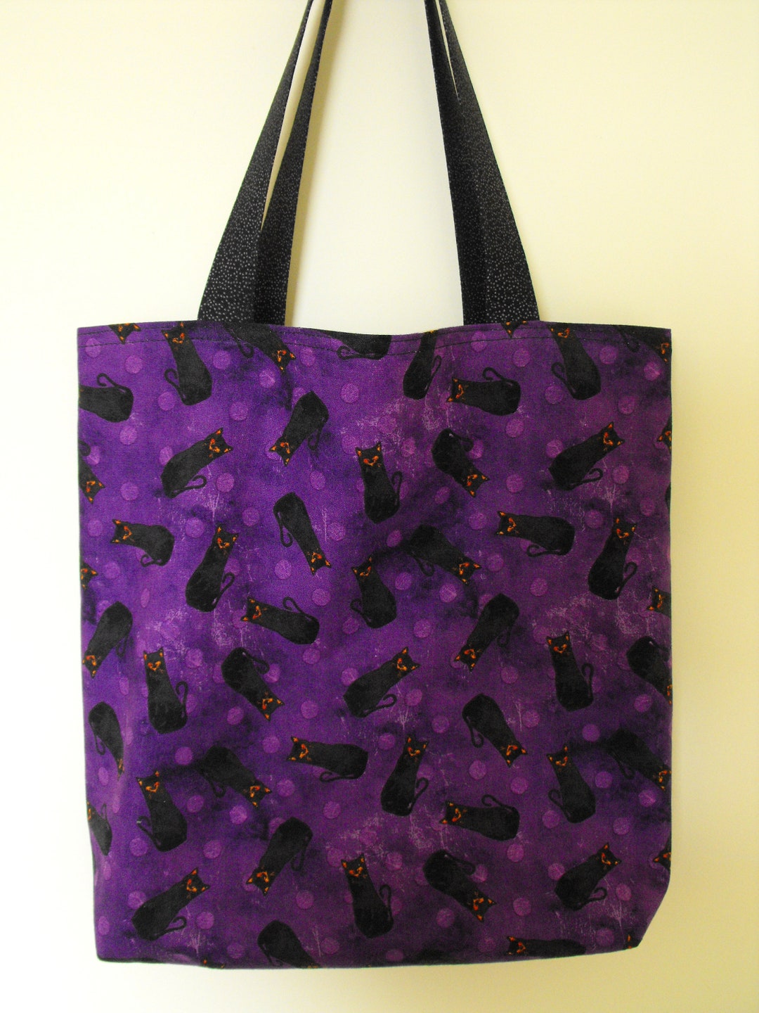 Halloween Trick or Treat Tote Bag, Freaky Felines, Reversible, Washable ...