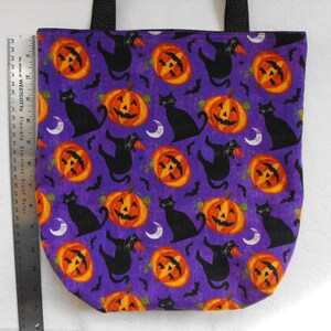 Halloween Trick or Treat Tote Bag, Freaky Felines, Reversible, Washable ...