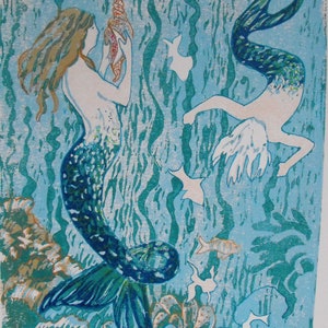 Original 5 Colour Linocut Block Print, Relief Print, Reduction ...