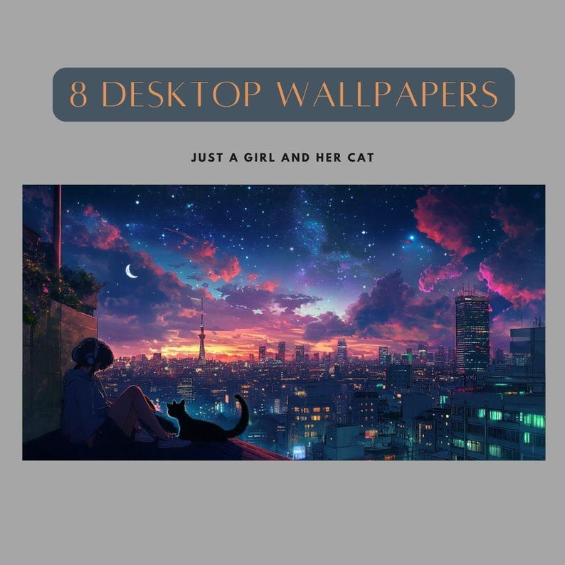 Desktop Wallpaper Anime Aesthetic, Computer Background Anime Chill Lofi ...