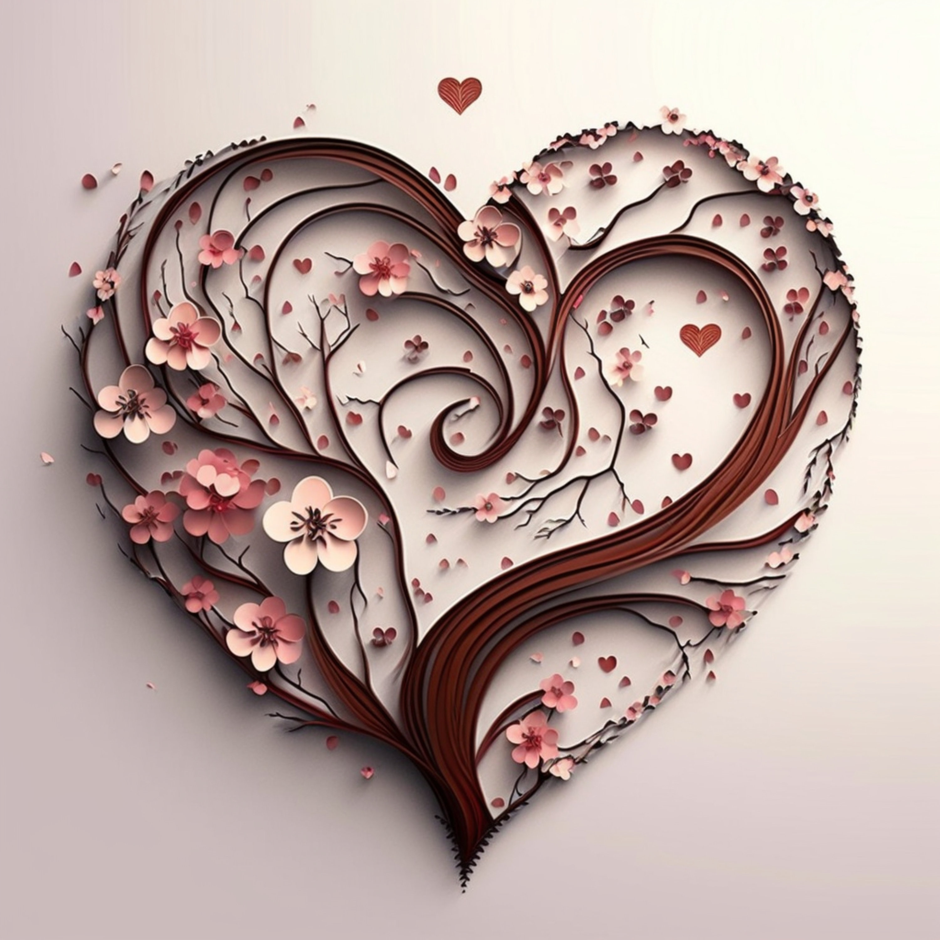 Cherry Blossom Heart - Etsy