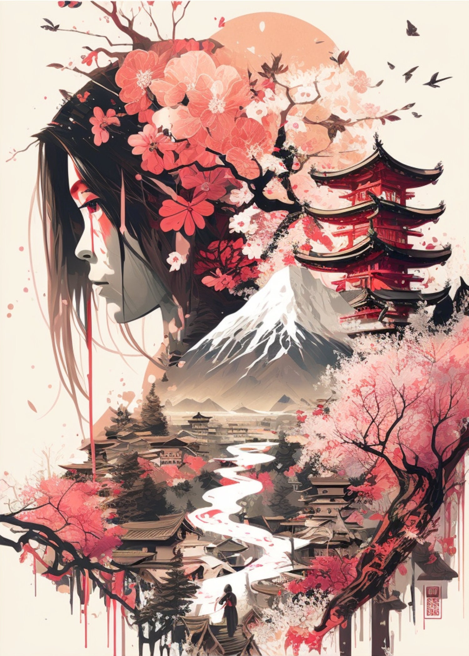 Thoughts of Japan Asian Theme Digital Paper Download Scrapbooking Home ...