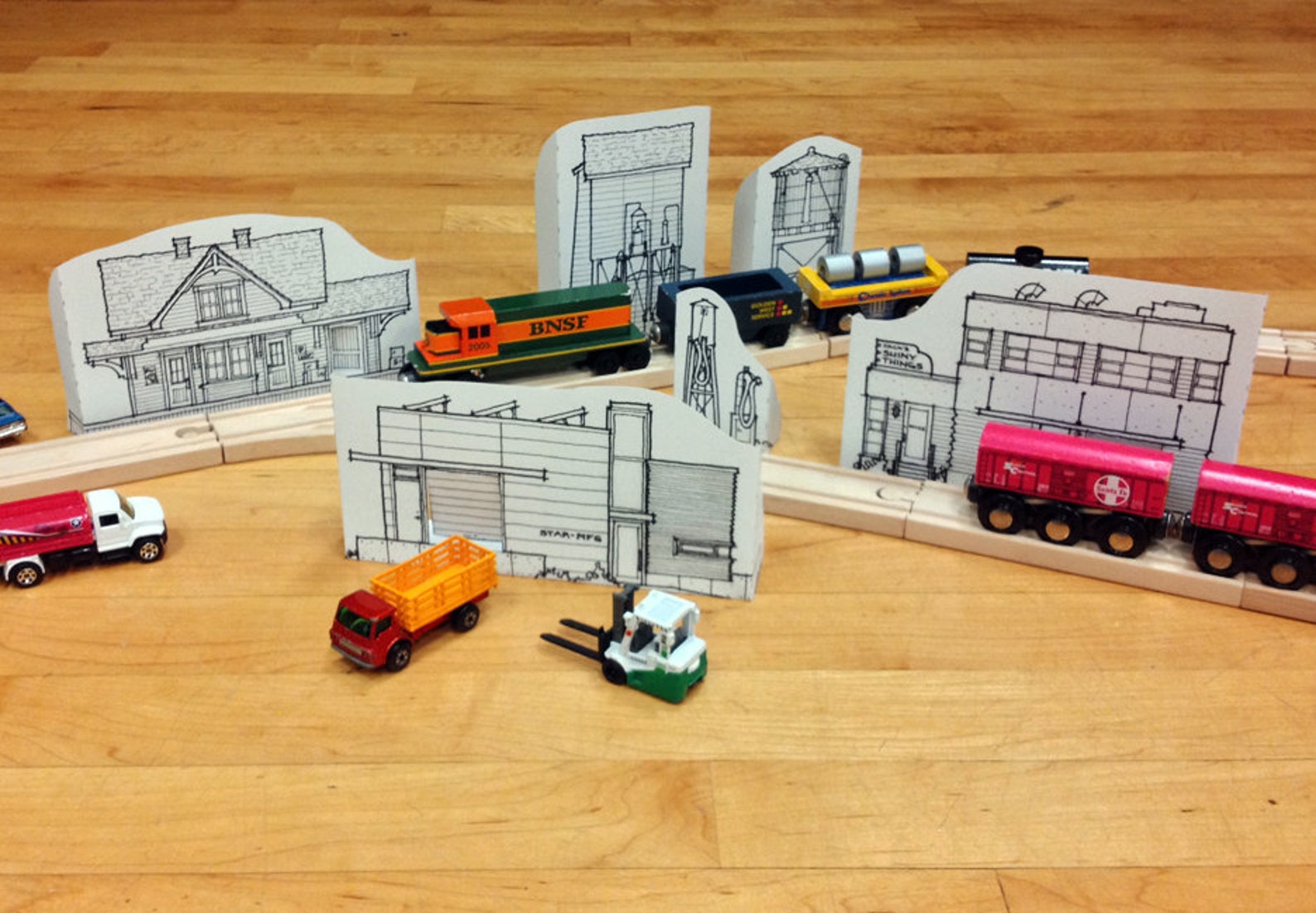 Railroad Avenue Printable Play Town - for Toy Trains and Cars. - Etsy