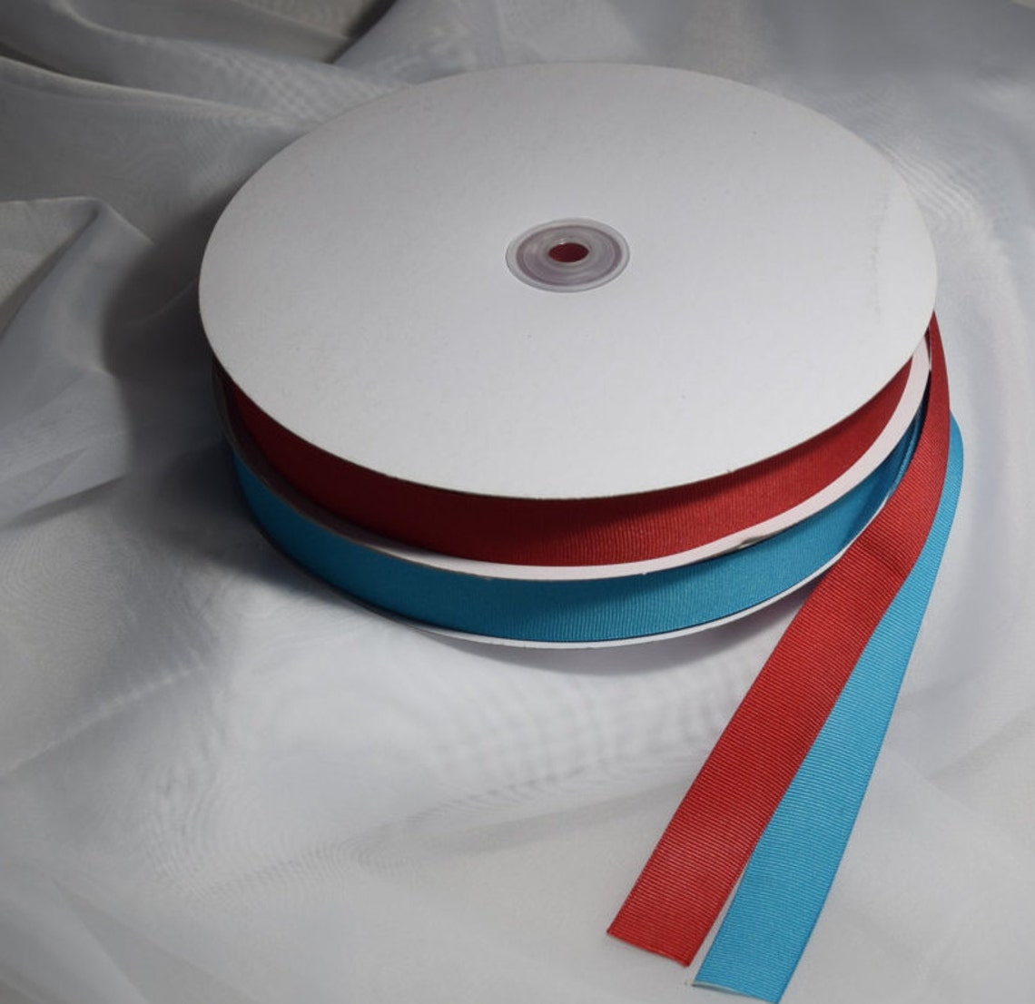Ribbons Grosgrain 7/8 Inches Wide by the Yard, Red or Turquoise, All ...