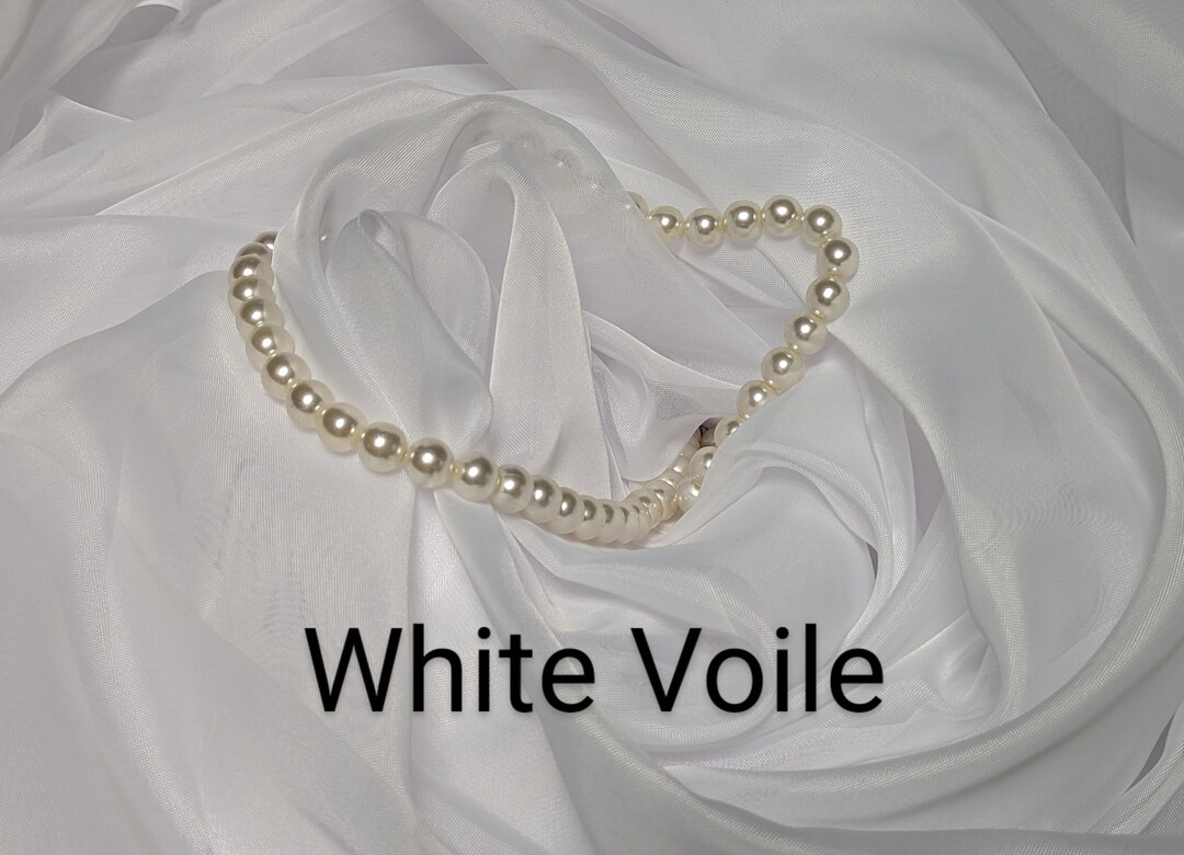 White Wedding Arch Voile Fabric, Double Wide (118"), by Yard Free ...