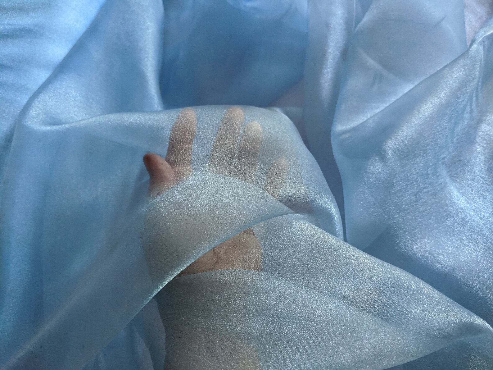 Organza-sparkle Light Blue 58" Wide-by-the-yard-for-birthday Decoration ...