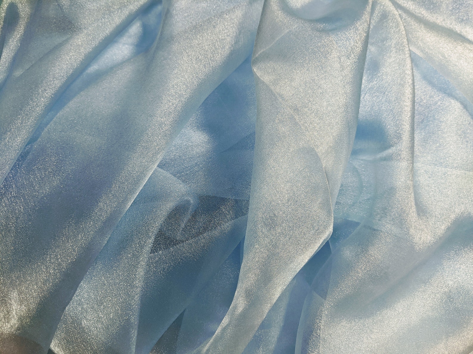 Organza-sparkle Light Blue 58" Wide-by-the-yard-for-birthday Decoration ...