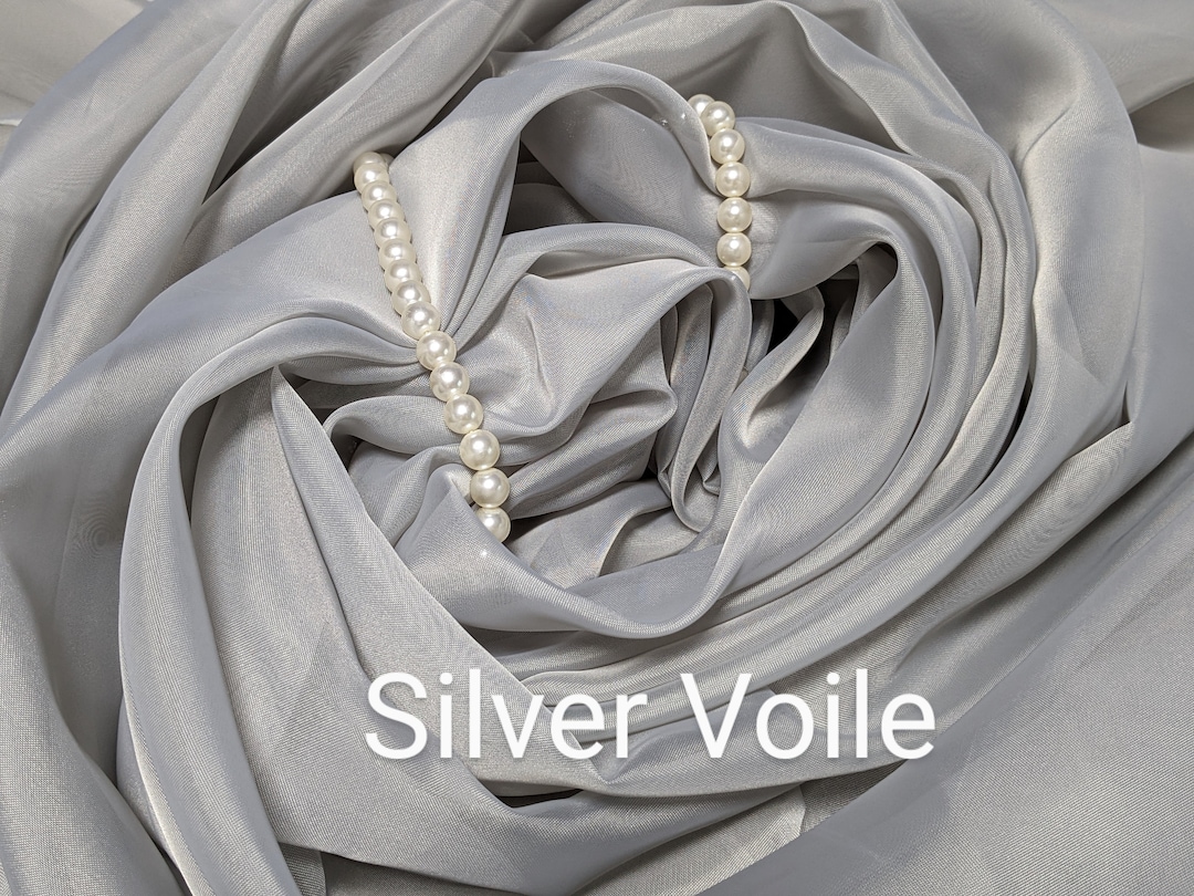 Silver Wedding Arch Voile Fabric, Double Wide (118"), by Yard Free ...