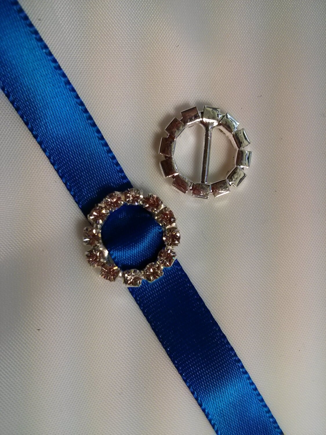 Set of 6 Rhinestone Buckle Ribbon Slider for wedding | Etsy