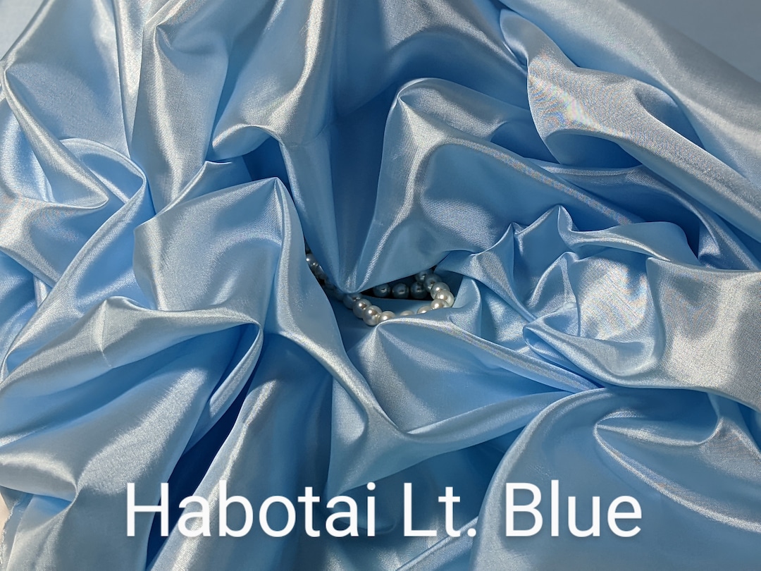Habotai Light Blue 57" Wide, for Lining, Blouses, Pareo, Light Lingerie ...