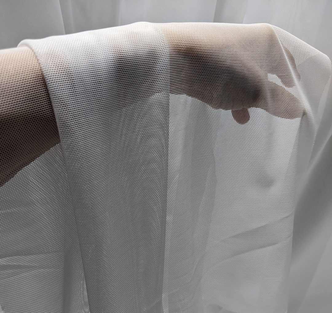 Power Mesh White 4 Way Stretch Nylon, High Quality Great for Dance or ...