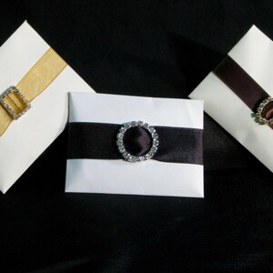Set of 6 Rhinestone Buckle Ribbon Slider for Wedding Decorations 15 Mm ...